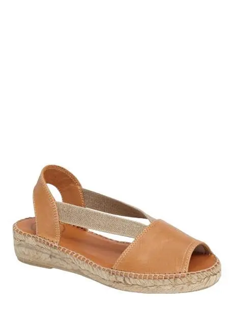 TONI PONS Etna Espadrille Sandal - Tan Leather