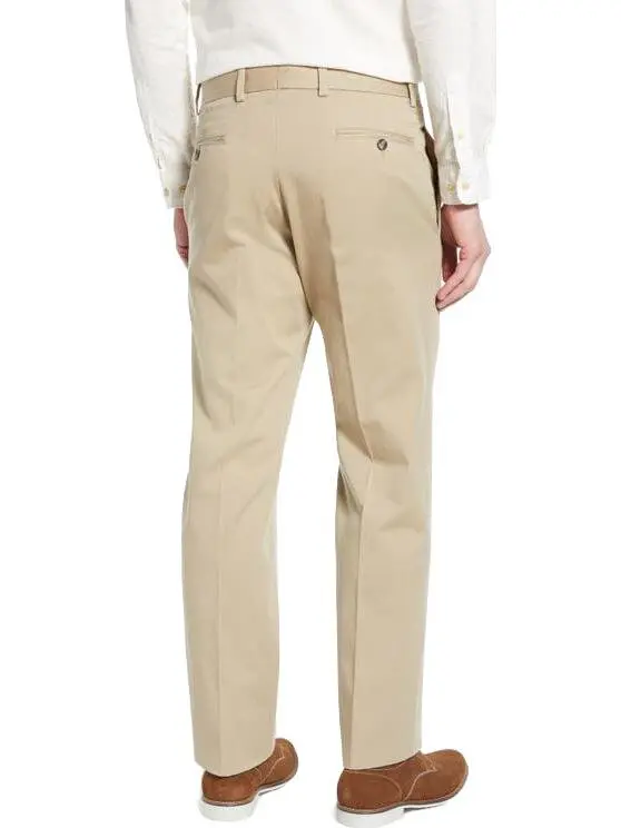 Berle Charleston Khakis Flat Front Chino Pants - Khaki