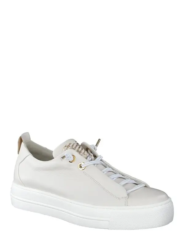 Paul Green Faye Leather Sneakers - Ivr Mc Lea