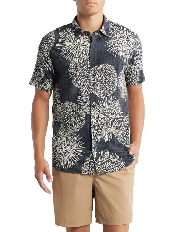 ROARK Bless Up Short Sleeve Button-up Shirt - Black Floral