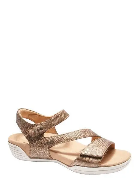 HALSA FOOTWEAR Denia Ankle Strap Sandal - Bronze