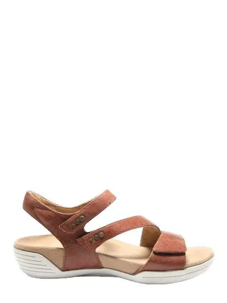 HALSA FOOTWEAR Denia Ankle Strap Sandal - Cognac Leather