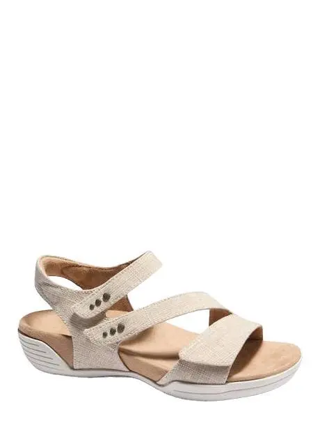 HALSA FOOTWEAR Denia Ankle Strap Sandal - Natural
