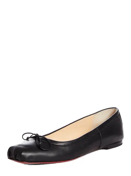 CHRISTIAN LOUBOUTIN Mamadrague Square Toe Ballet Flat - Black