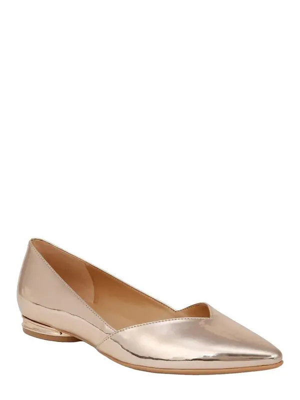 Naturalizer Havana Pointed Toe Flat - Rose Gold Leather