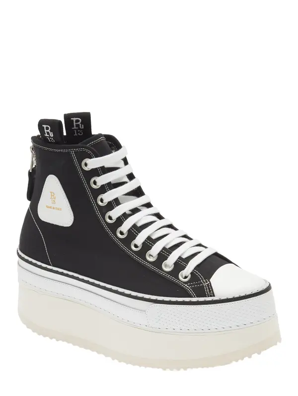 R13 Platform High-top Sneakers - 150 Black