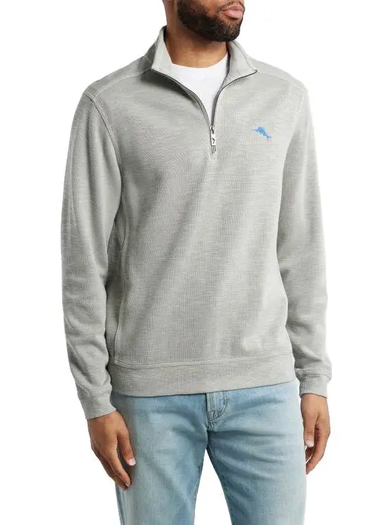Tommy Bahama Tobago Bay Half-zip Pullover - Smoke Grey