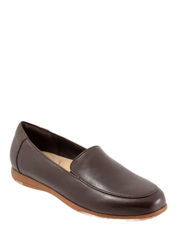 Trotters Deanna Flat Loafer - Dark Brown