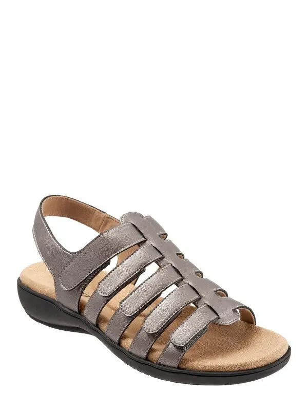 Trotters Tiki Slingback Sandals - Pewter Metallic