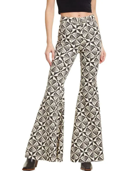 Free People We The Free Just Float On Flare Leg Jeans - Black Combo
