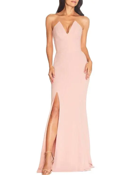 Dress The Population Fernanda Strapless Gown - Blush
