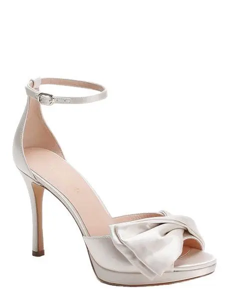 Kate Spade New York Bow Ankle Strap Sandal - Ivory