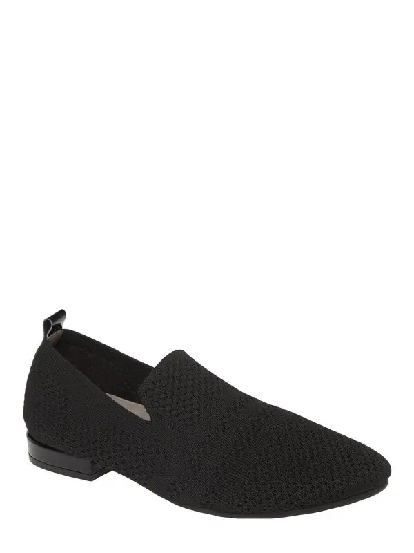 DAVID TATE Ultimate Flat Loafer - Black Stretch Fabric