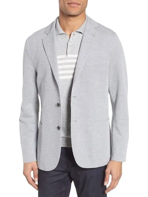 Eleventy Slim Fit Jersey Sport Coat - Grey