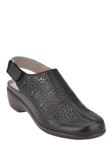 Easy Spirit Dawn Slingback Clog - Black Leather