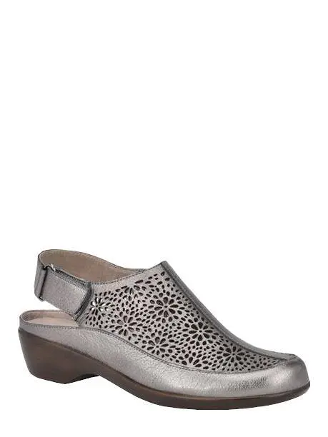 Easy Spirit Dawn Slingback Clog - Warm Pewter Leather