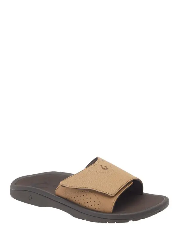 Olukai Nalu Slide Sandal - Tan/dark Java