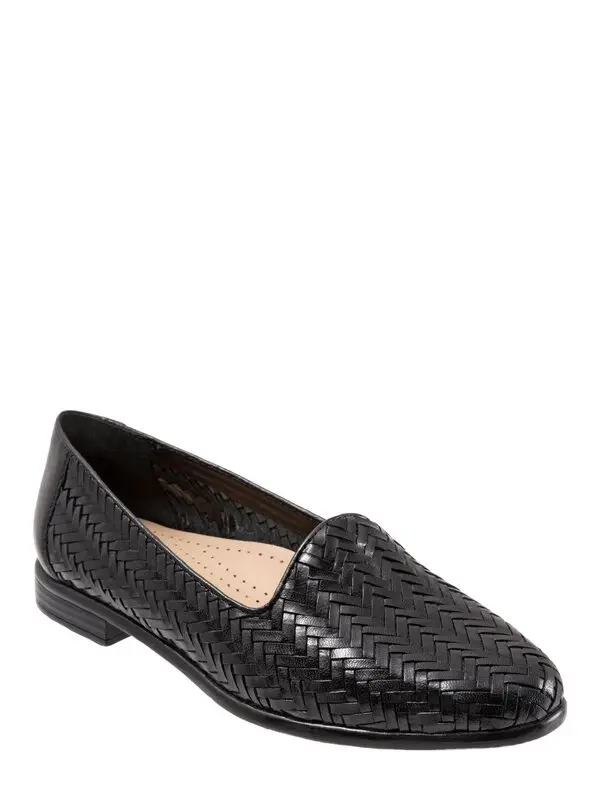 Trotters Liz Iii Flat - Black Leather