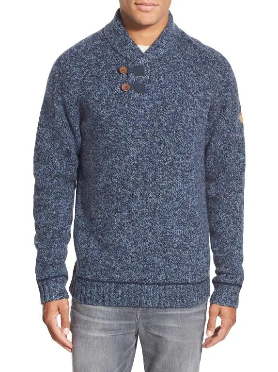 Fjallraven Lada Regular Fit Shawl Collar Sweater - Dark Navy