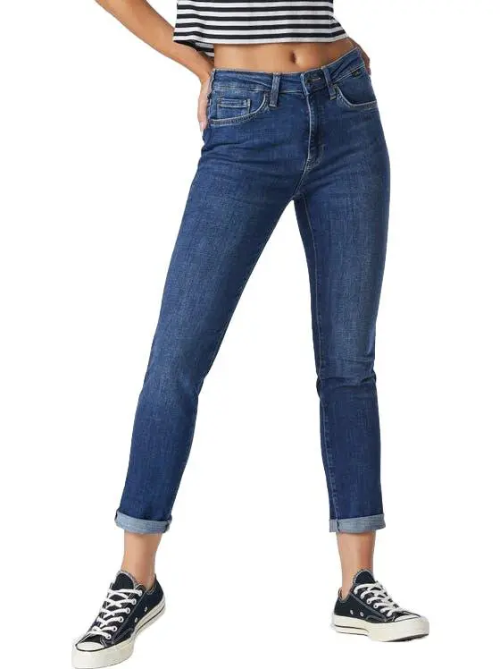 MAVI Kathleen High-waist Slim Jeans - Mid Feather Blue