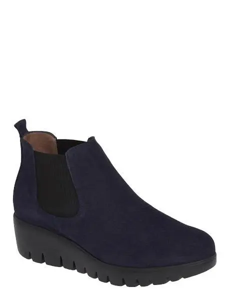 WONDERS Slip-on Chelsea Boot - Navy Suede