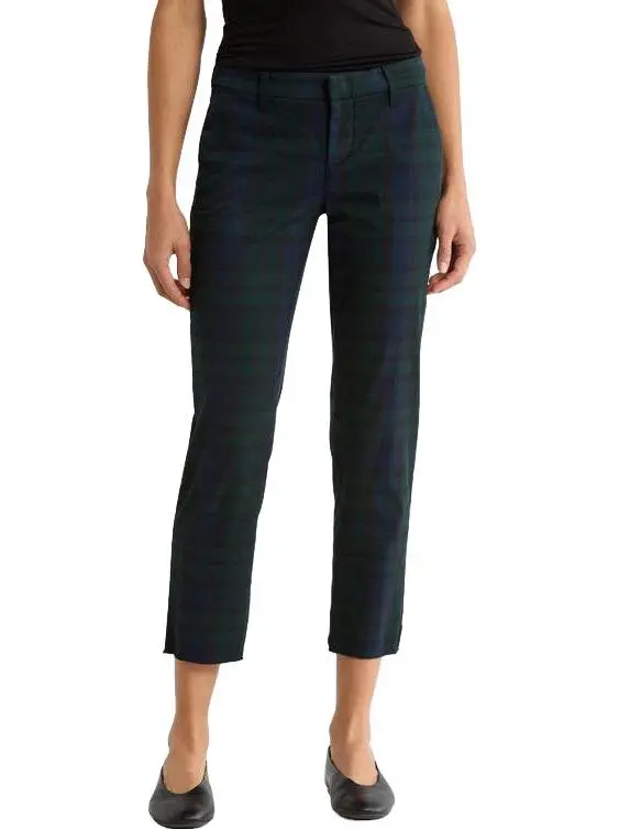Frank & Eileen Wicklow Crop Chinos - Black Watch Plaid