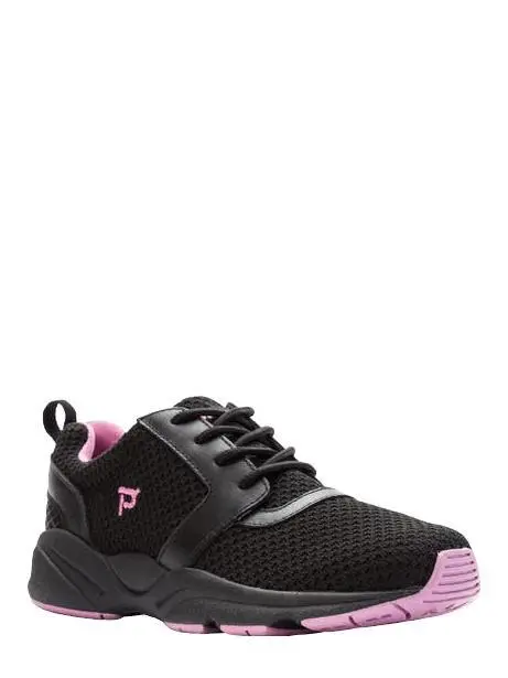 PROPET Stability X Sneaker - Black/ Berry Fabric