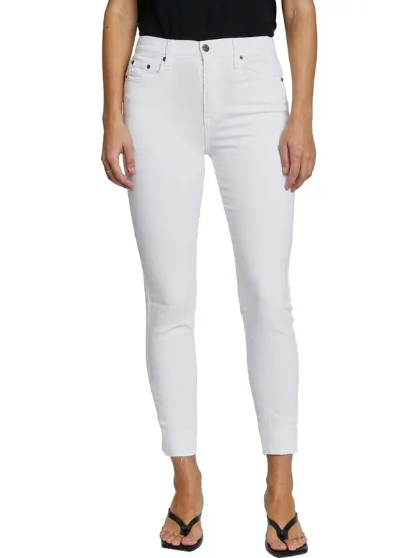PISTOLA Aline High Waist Raw Hem Skinny Jeans - Polarize