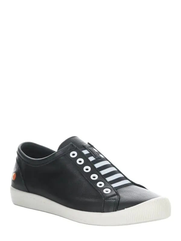 Fly London Irit Slip-on Low Top Sneaker - Black Smooth Leather