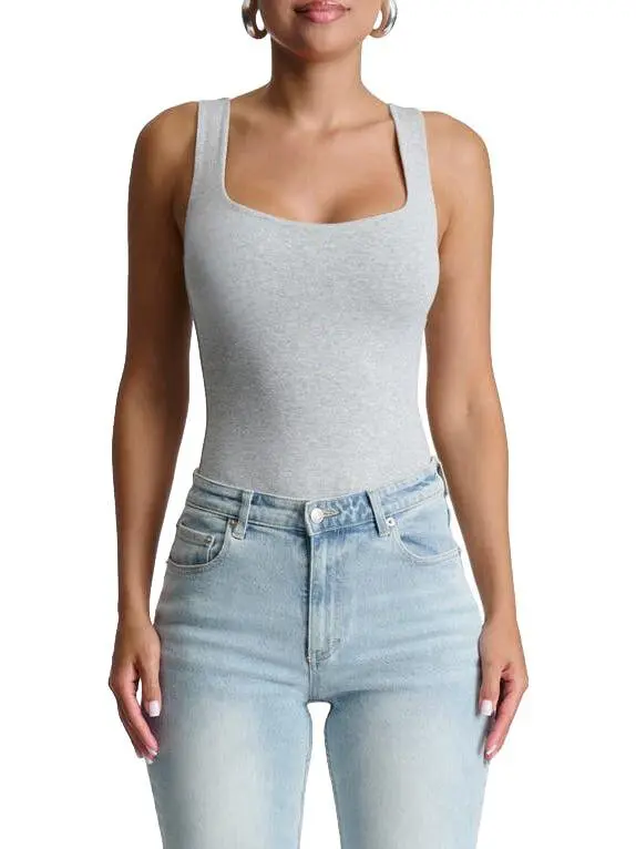 Naked Wardrobe Nw Tank Bodysuit - Heather Grey