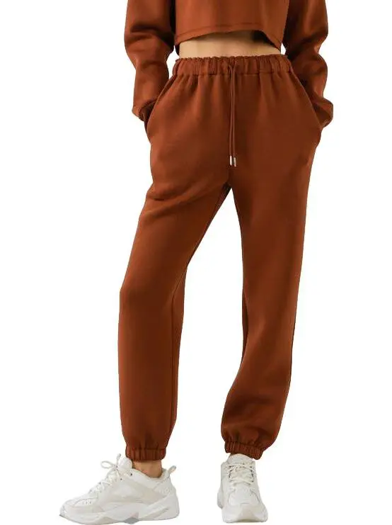 GREY LAB Drawstring Joggers - Brown