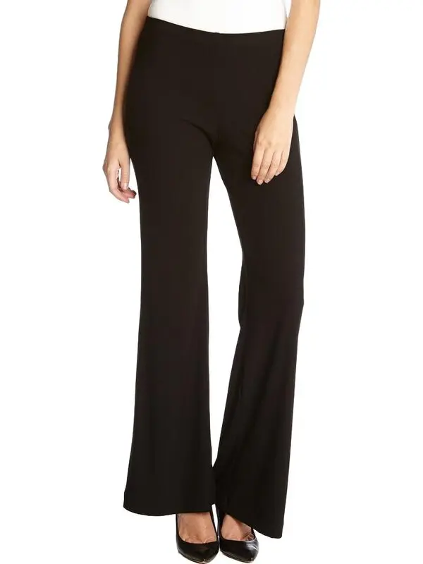 Karen Kane Wide Leg Crepe Pants - Black