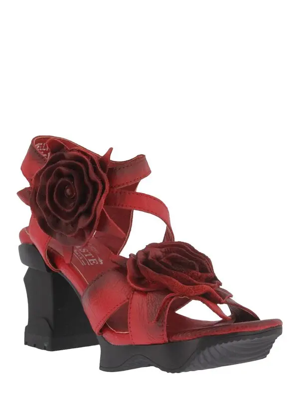 SPRING STEP SHOES Shelly Sandal - Red Leather