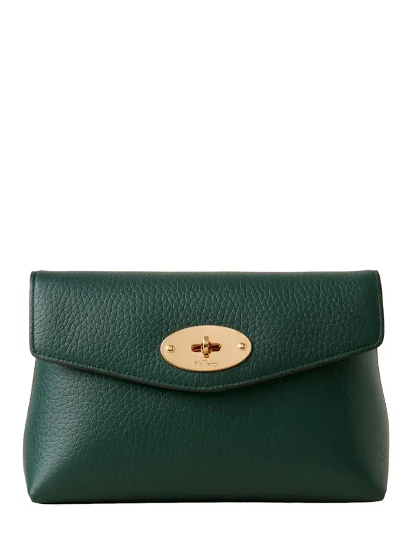 Mulberry Darley Leather Cosmetics Pouch - Mulberry Green