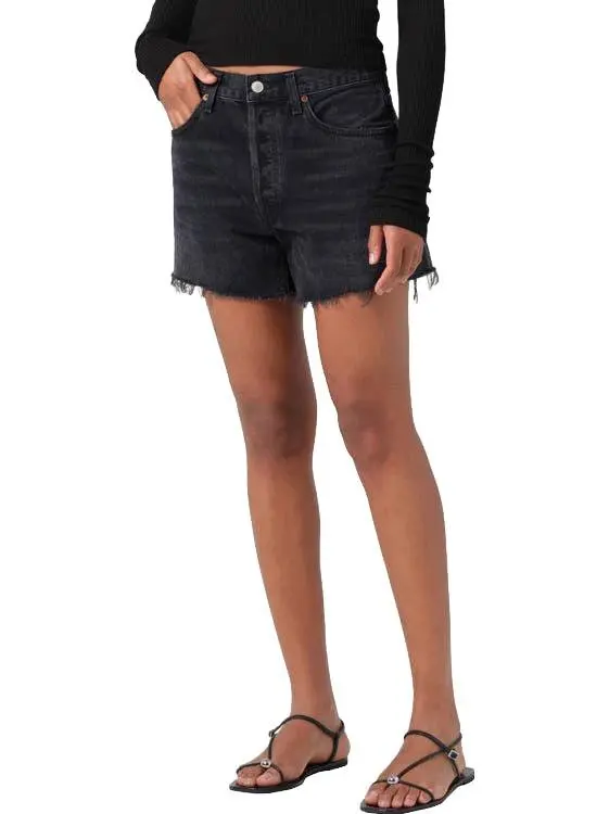 AGOLDE Parker Cutoff Denim Shorts - Fright