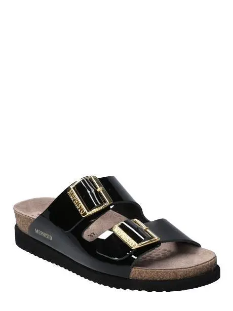 Mephisto Hester Slide Sandal - Black Vernis