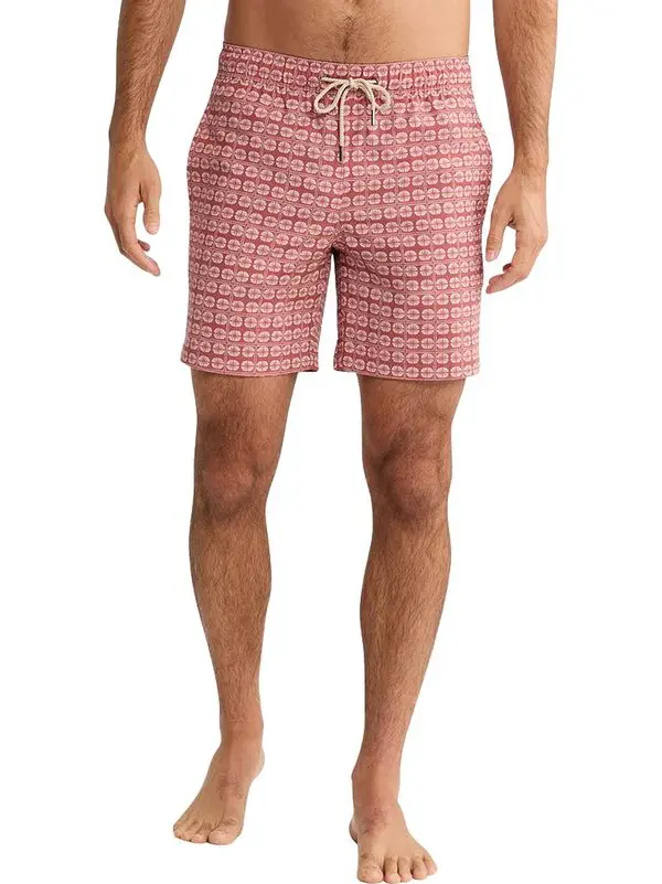 FAIR HARBOR The Bayberry Swim Trunks - Redstone Sand Dollar