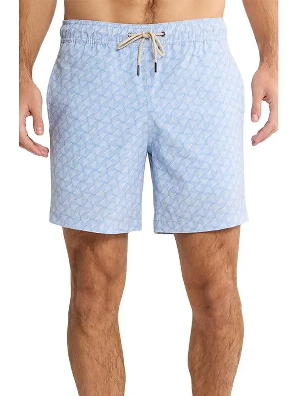 FAIR HARBOR The Bayberry Swim Trunks - Sky Blue Shells
