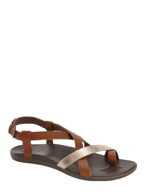 Olukai Upena Flat Sandal - Mustard/bu
