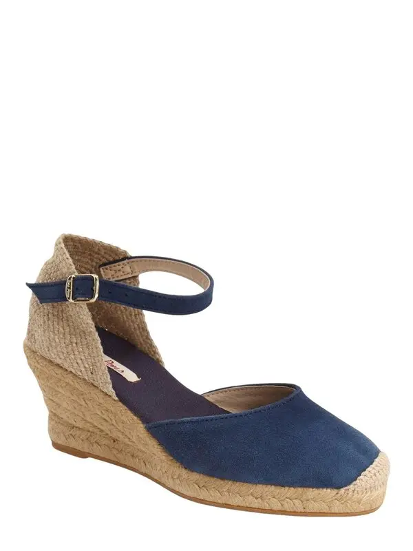 TONI PONS Lloret-5 Espadrille Wedge Sandal - Navy Suede