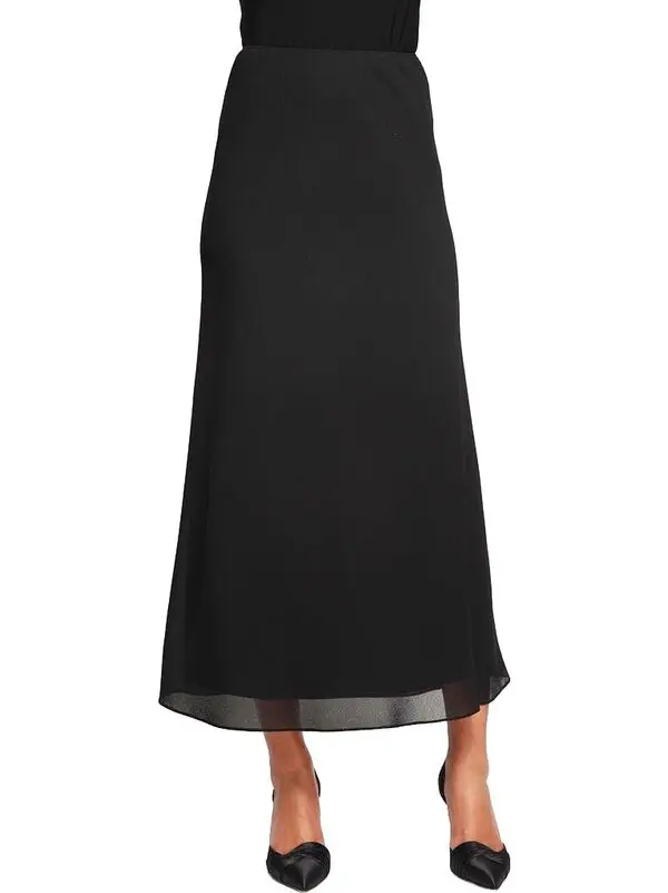 Alex Evenings Georgette A-line Skirt - Black