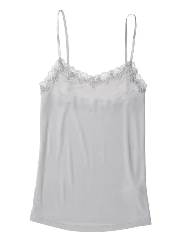 Uwila Warrior Lace Trimmed Silk Camisole - Alloy