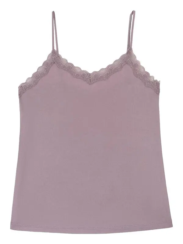 Uwila Warrior Lace Trimmed Silk Camisole - Winter White