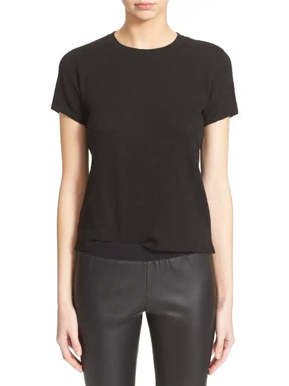 ATM Anthony Thomas Melillo Schoolboy Cotton Crewneck T-shirt - Black