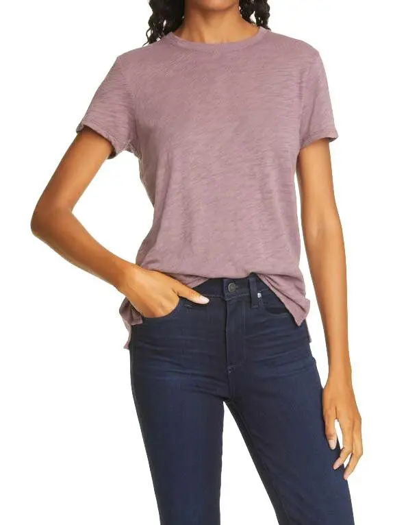 ATM Anthony Thomas Melillo Schoolboy Cotton Crewneck T-shirt - Grape
