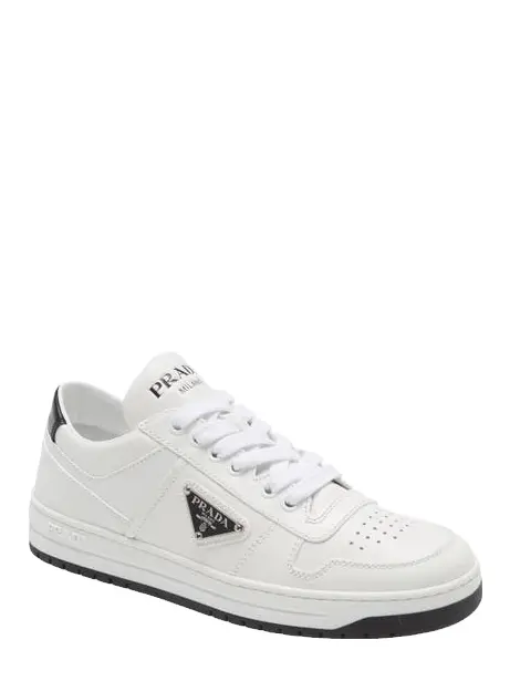 Prada Logo Low Top Sneaker - Bianco/ Nero