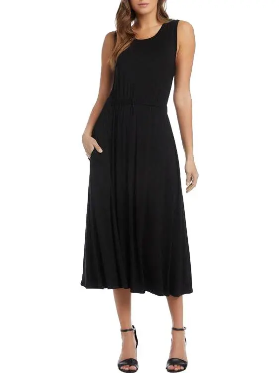 Karen Kane Artisan Jersey Midi Dress - Black