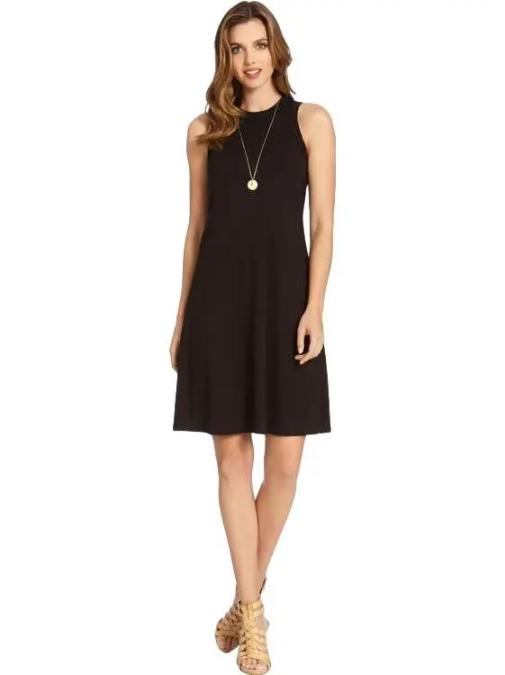 Karen Kane High Neck A-line Dress - Black