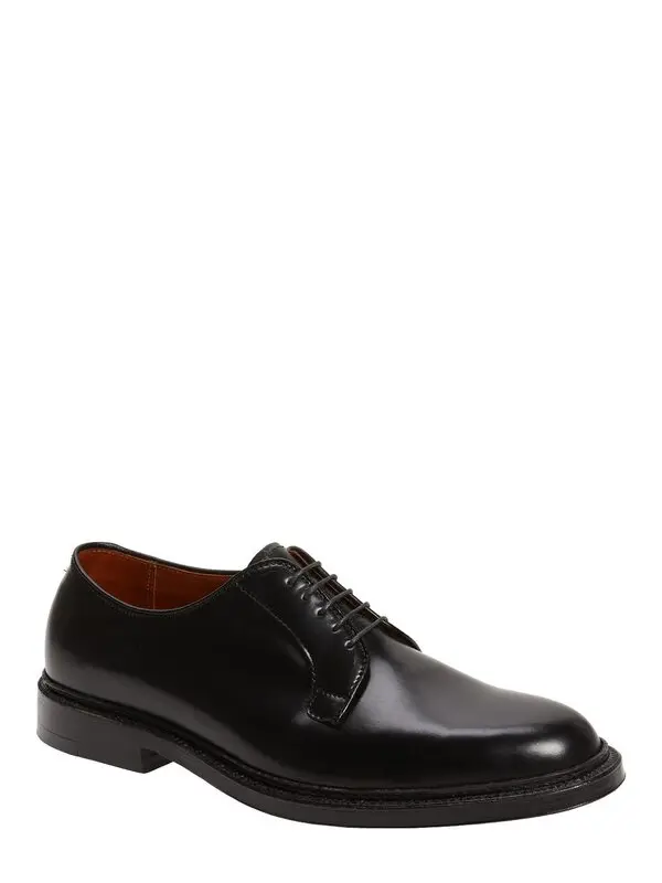 Alden Plain Toe Blucher Derby - Black Shell Cordovan