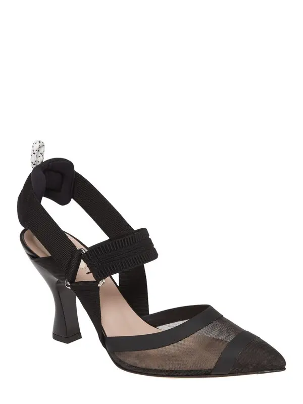 Fendi Colibri Slingback Pumps - Black